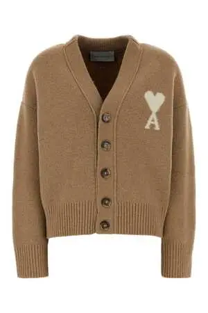AMI Paris Alpaca-blend Cardigan - Camel