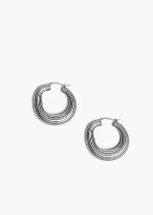 Khaite Santa Fe Hoop Earrings - Antique Silver