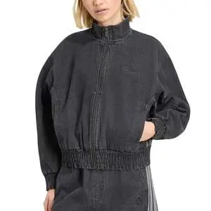 Adidas Stadium Washed Denim Loose Fit Jacket Asia Sizing - Black