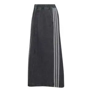 Adidas Stadium Washed Denim Loose Fit Skirt Asia Sizing - Black