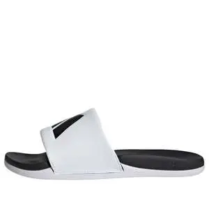 Adidas Adilette Comfort 2.0 Slides 'white Core Black - Cloud White/core Black/core Black