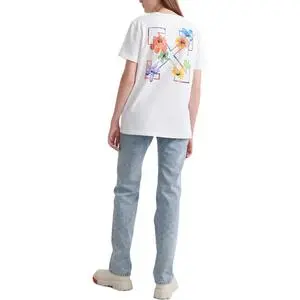 Off-White Floral Arrow Short Sleeve T-shirt