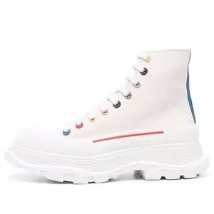 Alexander McQueen Tread Slick Boot 'fabric Beige Milk - Beige/multicolor