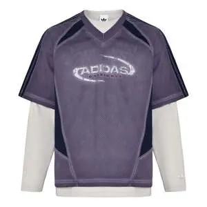 Adidas Street 2in1 T-shirt Ls Asia Sizing - Shadow Violet