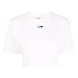 Off-White Off-stamp Cropped T-shirt - White