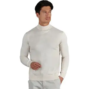 PAUL JAMES Cotton Mock Turtle Neck Sweater - Ecru