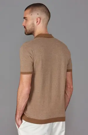 PAUL JAMES Cotton Fishermans Buttonless Polo Shirt
