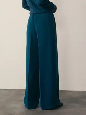 The Fold High-rise Palazzo Trousers Wide-leg Maxi