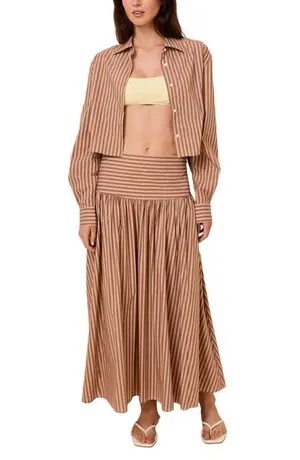 Solid & Striped Avril Cropped Striped Shirt