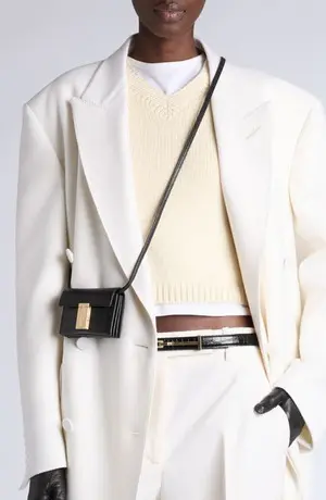 TOM FORD Mia Leather Card Holder Wallet On A Chain - Black