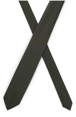 BOSS Textured Tie - Open Green
