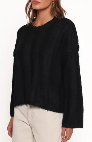 PETAL & PUP Mayven Boxy Wide Rib Sweater