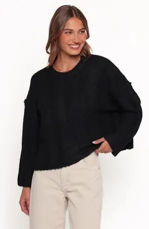 PETAL & PUP Mayven Boxy Wide Rib Sweater