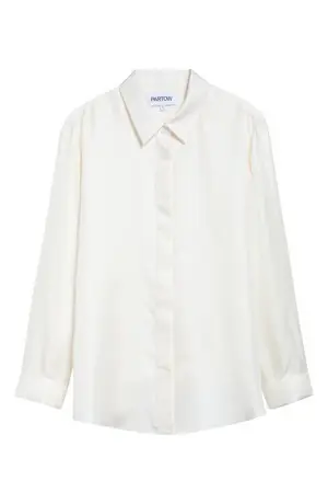 Partow Dahlia Silk Contrast Collar Shirt
