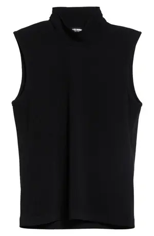 MELITTA BAUMEISTER Mock Neck Sleeveless Top - Black