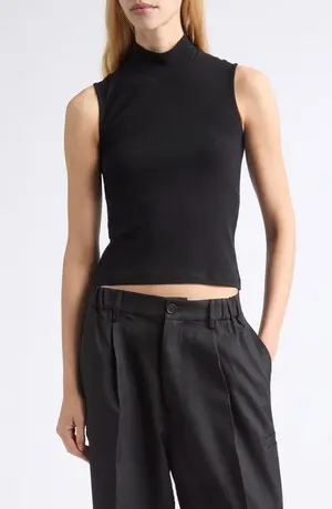 MELITTA BAUMEISTER Mock Neck Sleeveless Top