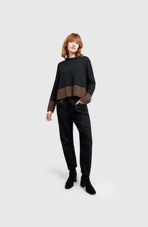 Alembika Vista Block Sweater - Black/brown