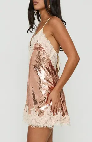Princess Polly Call My Lover Lace Sequin Minidress