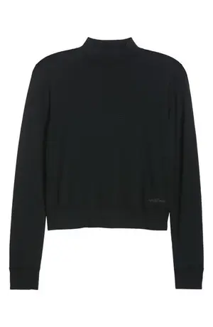Rag & Bone Alba Mock Neck Wool Sweater Black