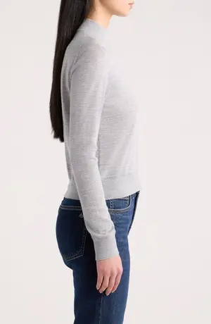 Rag & Bone Alba Mock Neck Wool Sweater - Heather Grey