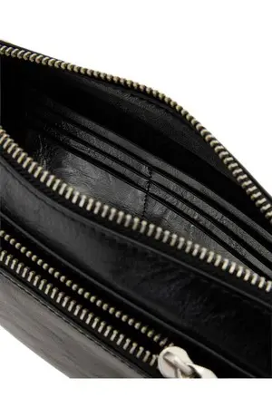 ALLSAINTS Marlo Leather Wallet Crossbody Bag - Black