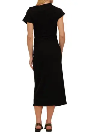 PROJECT SOCIAL T Laurel Off The Shoulder Midi Dress - Black