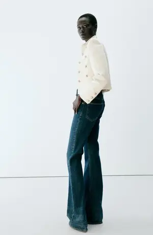Mango Charlie Frogging Tweed Jacket