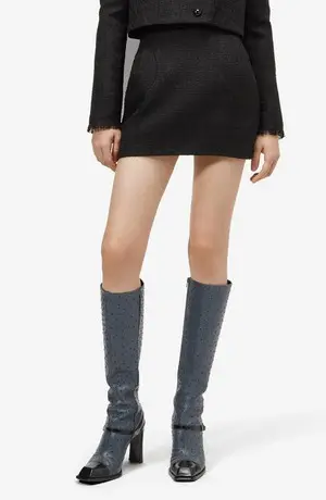 Alexander McQueen Wool & Mohair Miniskirt
