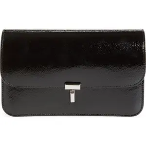 TOTEME T-lock Grained Patent Leather Crossbody Bag