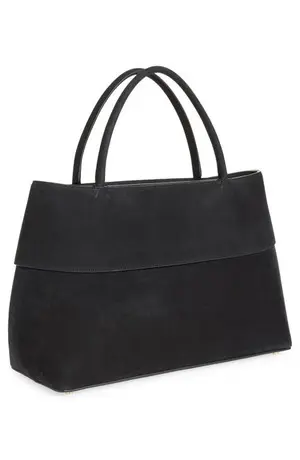 TOTEME Mercer Nubuck Leather Tote - Black