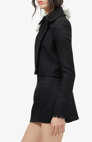 Alexander McQueen Wool Blend Cropped Jacket