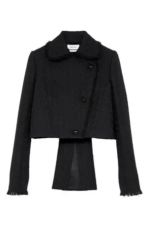 Alexander McQueen Wool Blend Cropped Jacket