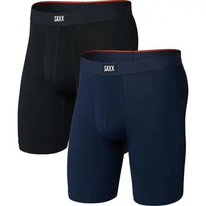 SAXX Vibe 2-pack Long Boxer Briefs - Black/navy