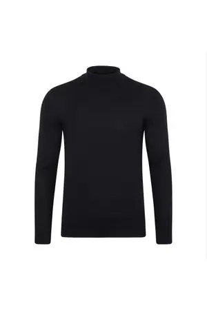 PAUL JAMES Merino Wool Mock Turtleneck Sweater
