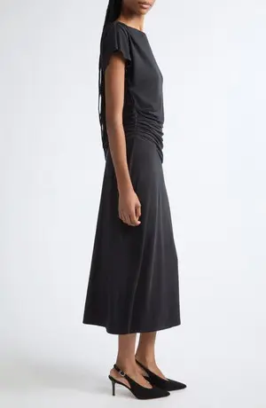 Veronica Beard Lila Ruched Midi Dress