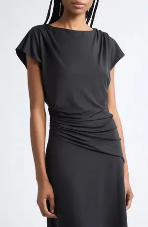 Veronica Beard Lila Ruched Midi Dress