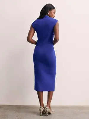 The Fold Sculpted Contour Midi Dress