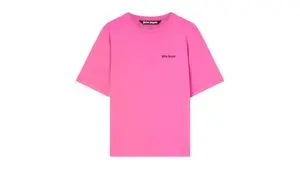 Palm Angels Embroidered Logo Slim T-shirt - Fuchsia/black