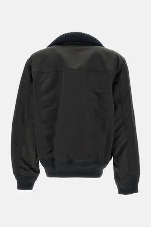 Sacai Giacca In Nylon Twill E Lana Melton