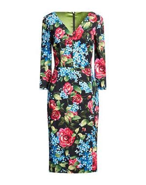 Dolce & Gabbana Midi Dress Size Viscose, Elastane - Black