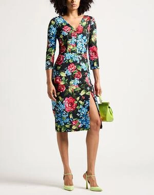 Dolce & Gabbana Midi Dress Size Viscose, Elastane