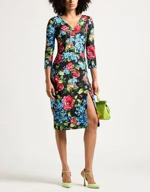 Dolce & Gabbana Midi Dress Size Viscose, Elastane