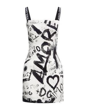 Dolce & Gabbana Mini Dress Size Silk, Elastane, Polyester, Polyamide - White