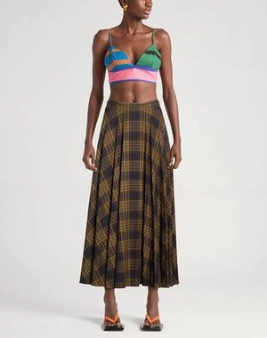 Max & Co. Midi Skirt Military Size Viscose