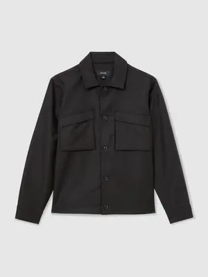 REISS Tracer Cotton-blend Twill Twin-pocket Overshirt