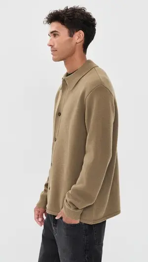 FRAME Boiled Wool Shirt Sweater