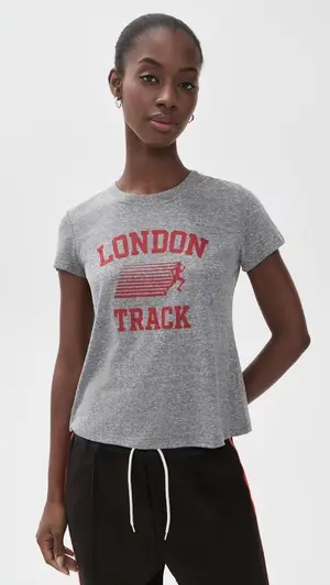 SUNNY SOMEWHERE London Track Femme Crew Tee