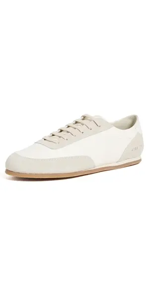 COMMON PROJECTS Leather And Suede Minimal Runner Sneakers - White