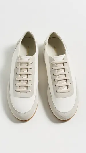 COMMON PROJECTS Leather And Suede Minimal Runner Sneakers