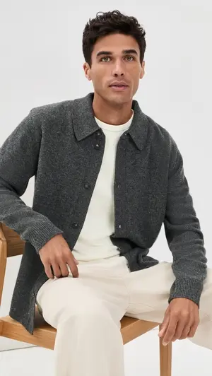 FRAME Boiled Wool Cardigan